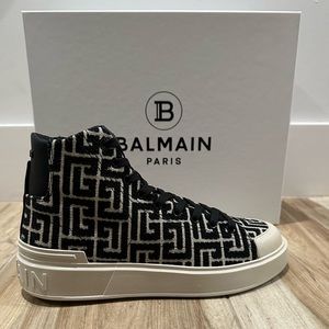 Balmain | Shoes | Balmain 0 Authentic Court Monogram Sneakers | Poshmark